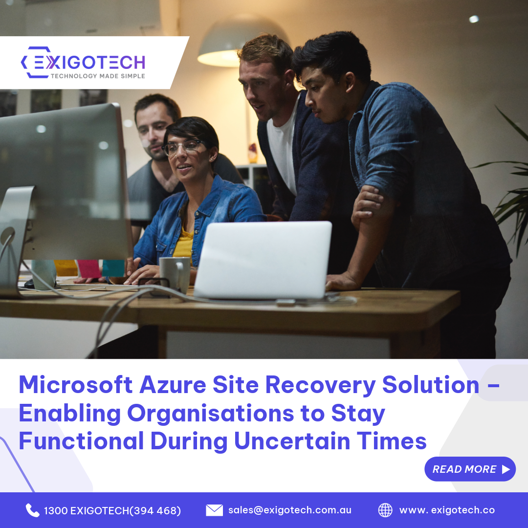 Microsoft Azure Site Recovery Solutions | Exigo Tech
