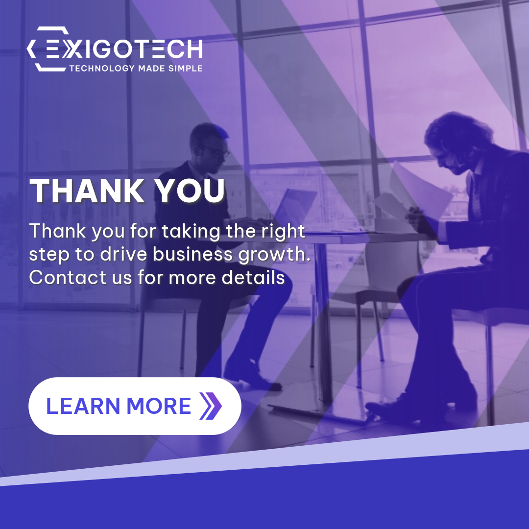 Thank You - Exigo Tech