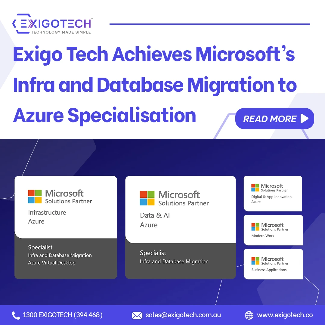 Exigo Tech achieves Microsoft Azure Migration Specialisation