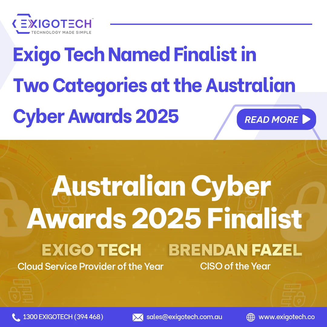 Exigo Tech Finalist at Australian Cyber Awards 2025